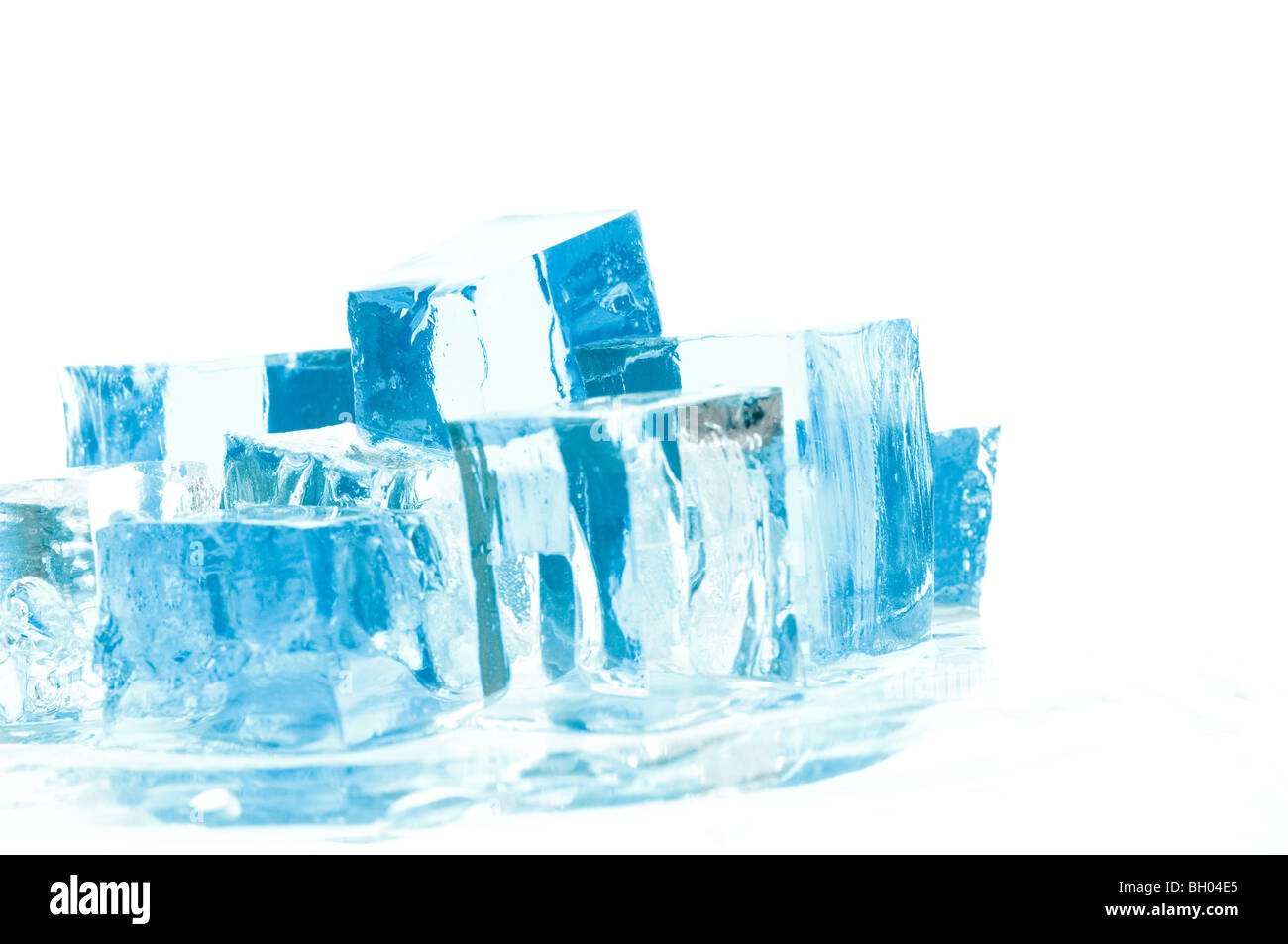ice cubes in blue light Stock Photo - Alamy