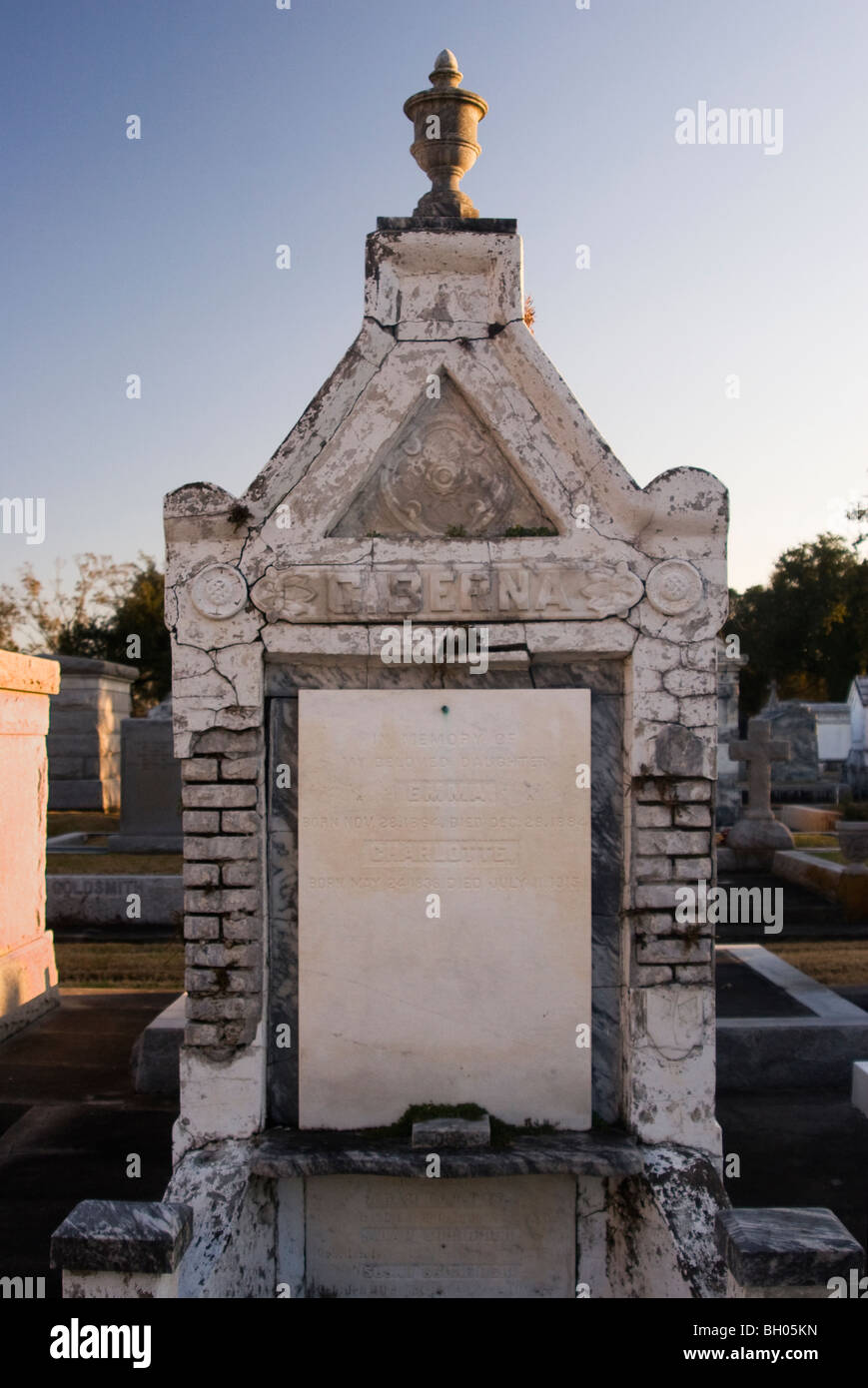Crumbling antique brick and mortar tomb in Metairie Cemetery. New ...