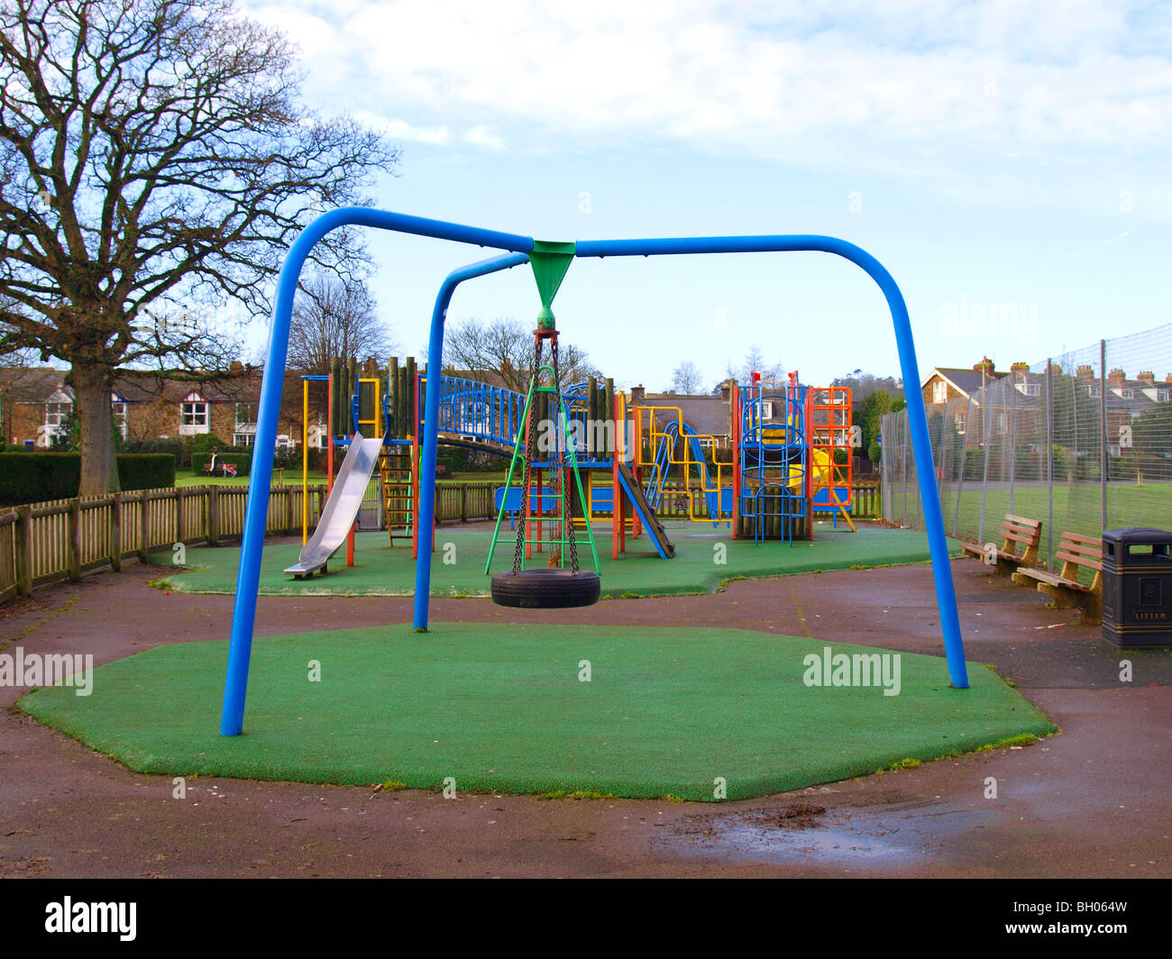 Empty play park Stock Photo - Alamy