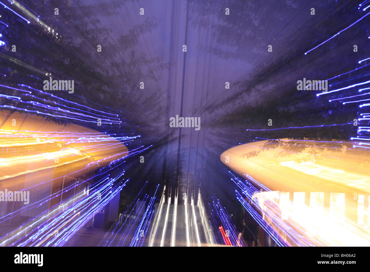 Creating abstract effect with lights in motion hi-res stock photography ...