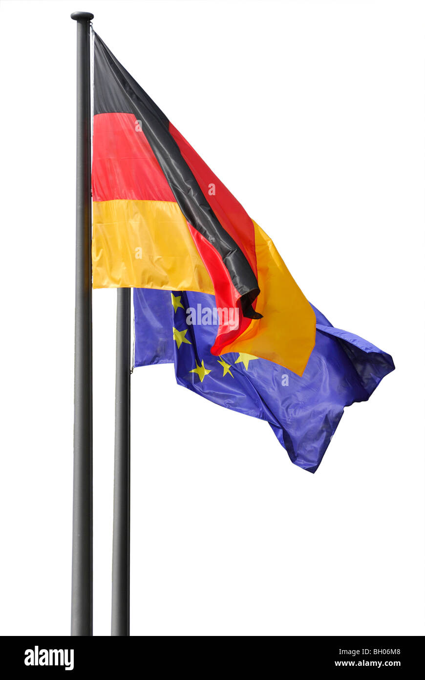 Two flags of Germany and EU. Berlin, Germany Stock Photo - Alamy