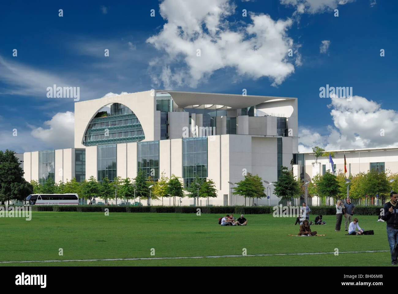 Rear of the Bundeskanzleramt (Chancellor's Office) building, Berlin ...