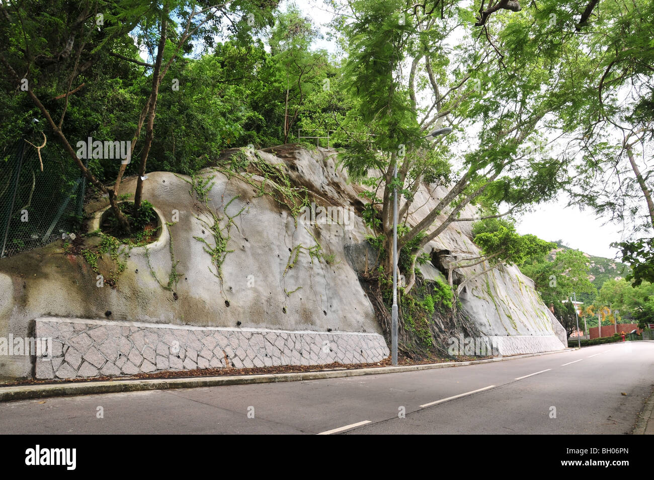 Civil engineering slope protection, Wong Ma Kok Road, Stanley, Hong ...