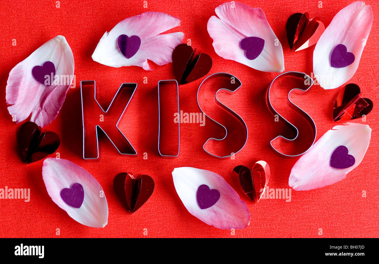 Kiss word hi-res stock photography and images - Alamy