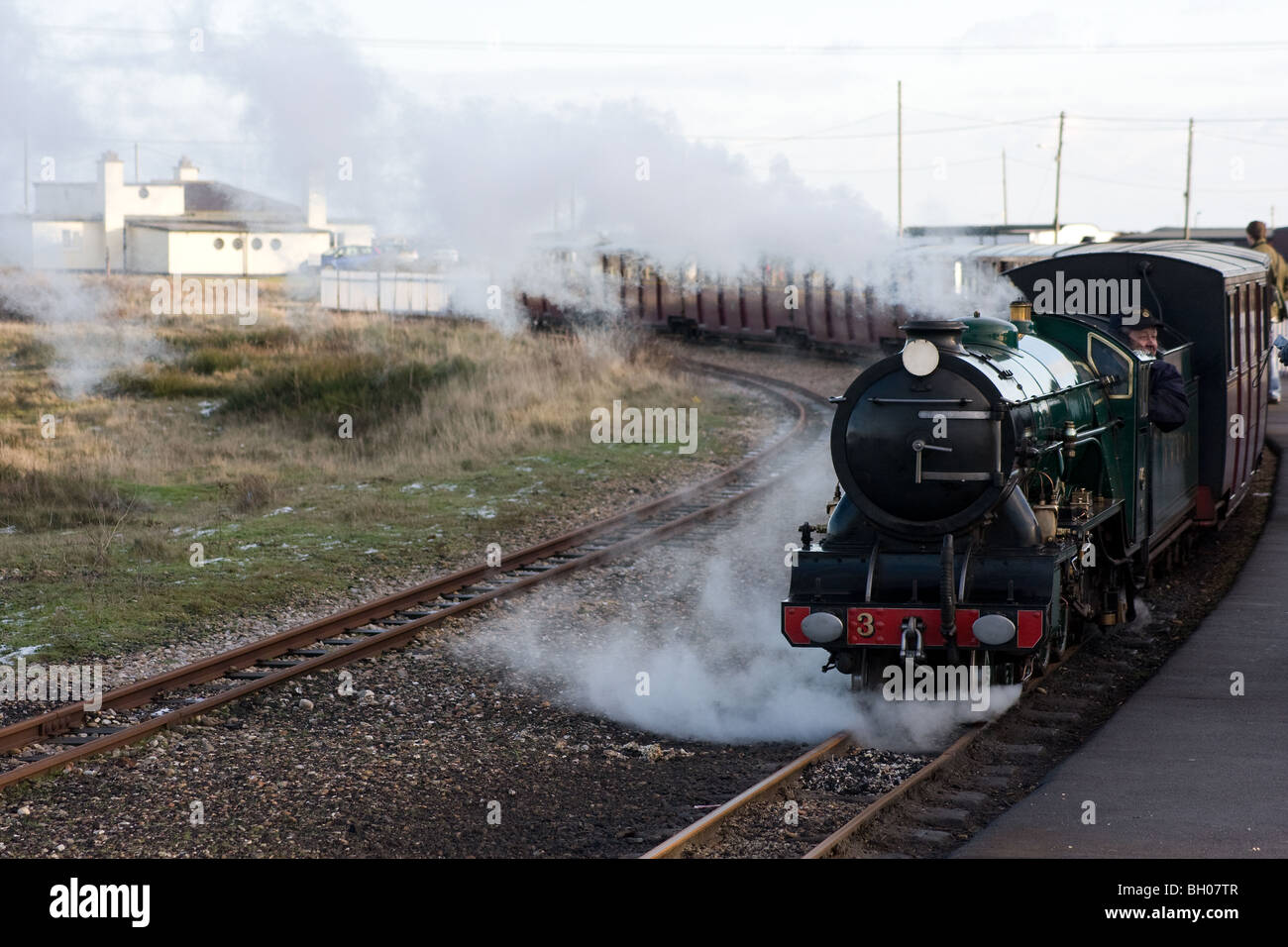 miniature steam railway train steam engine small Stock Photo - Alamy