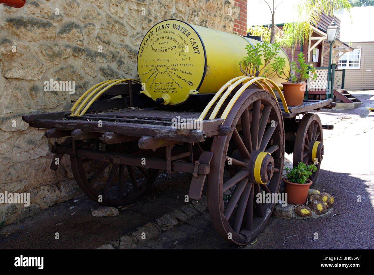 Old water cart at Pioneer Village in Western Australia Stock Photo - Alamy