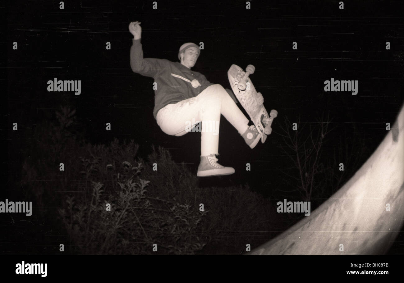 Skateboarder Tom Knox, later a pro for Santa Cruz Skateboards, catches ...