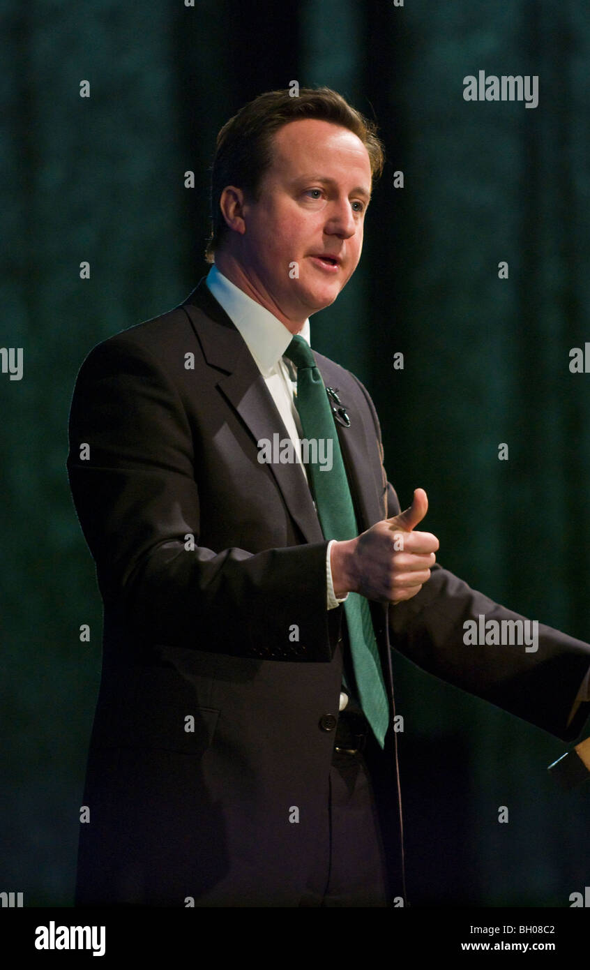 David Cameron MP for Witney Tory leader speaking at Welsh Conservative ...