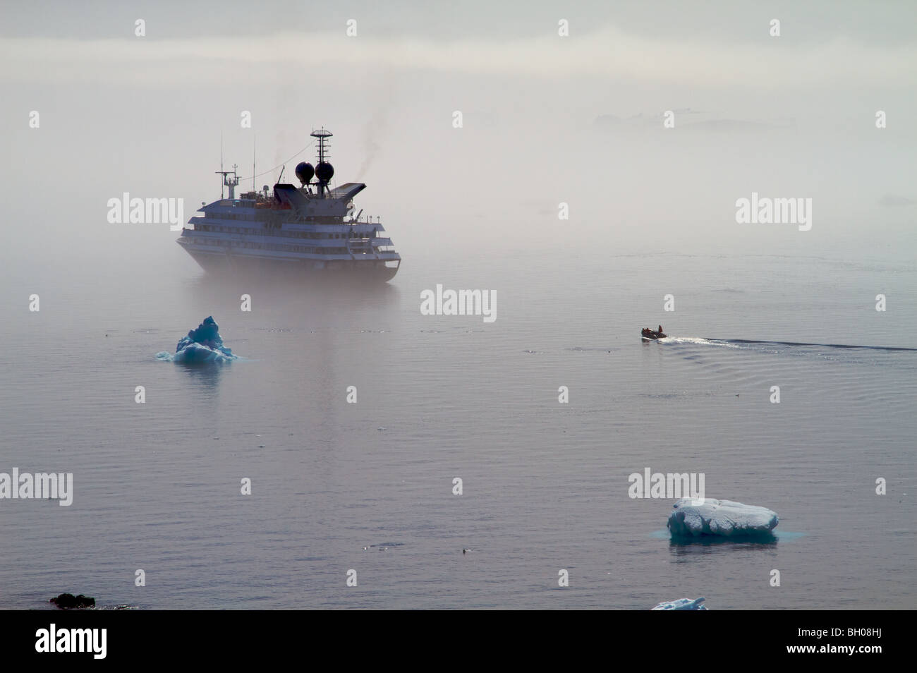 Clelia II at anchor at Brown Bluff, Antarctica Stock Photo - Alamy