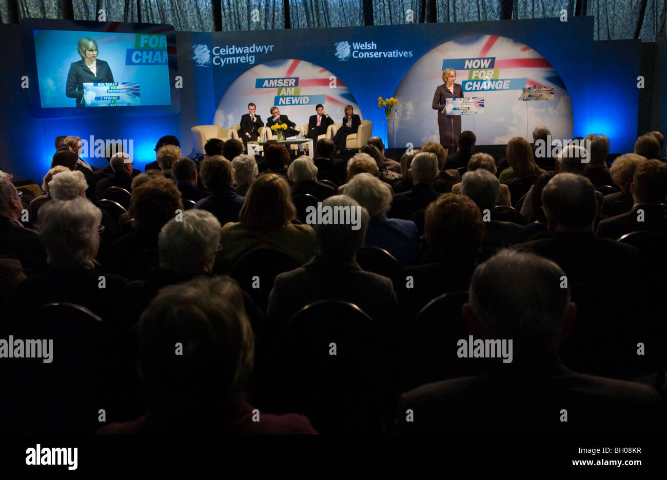 Theresa May MP for Maidenhead speaking at Welsh Conservative Party ...