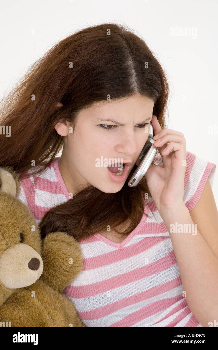 Teen talking on the cell phone Stock Photo - Alamy