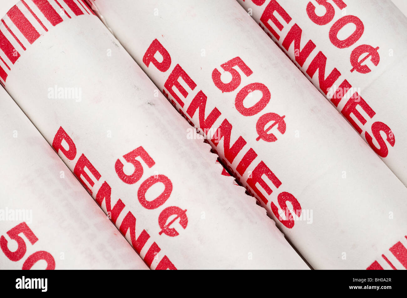 Rolls of pennies hi-res stock photography and images - Alamy