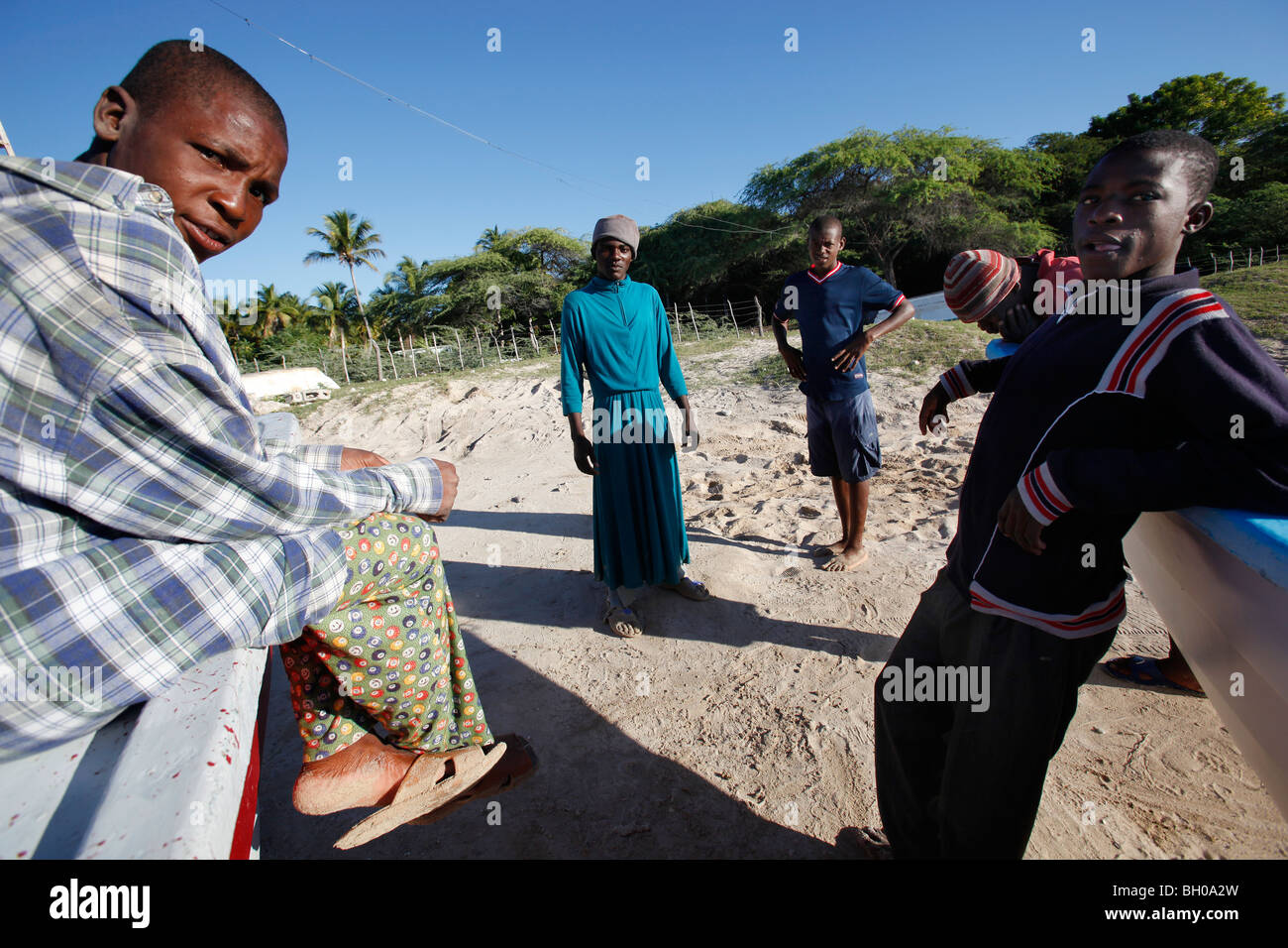 Young Haitian men in Pedernales, Dominican Republic Stock Photo - Alamy