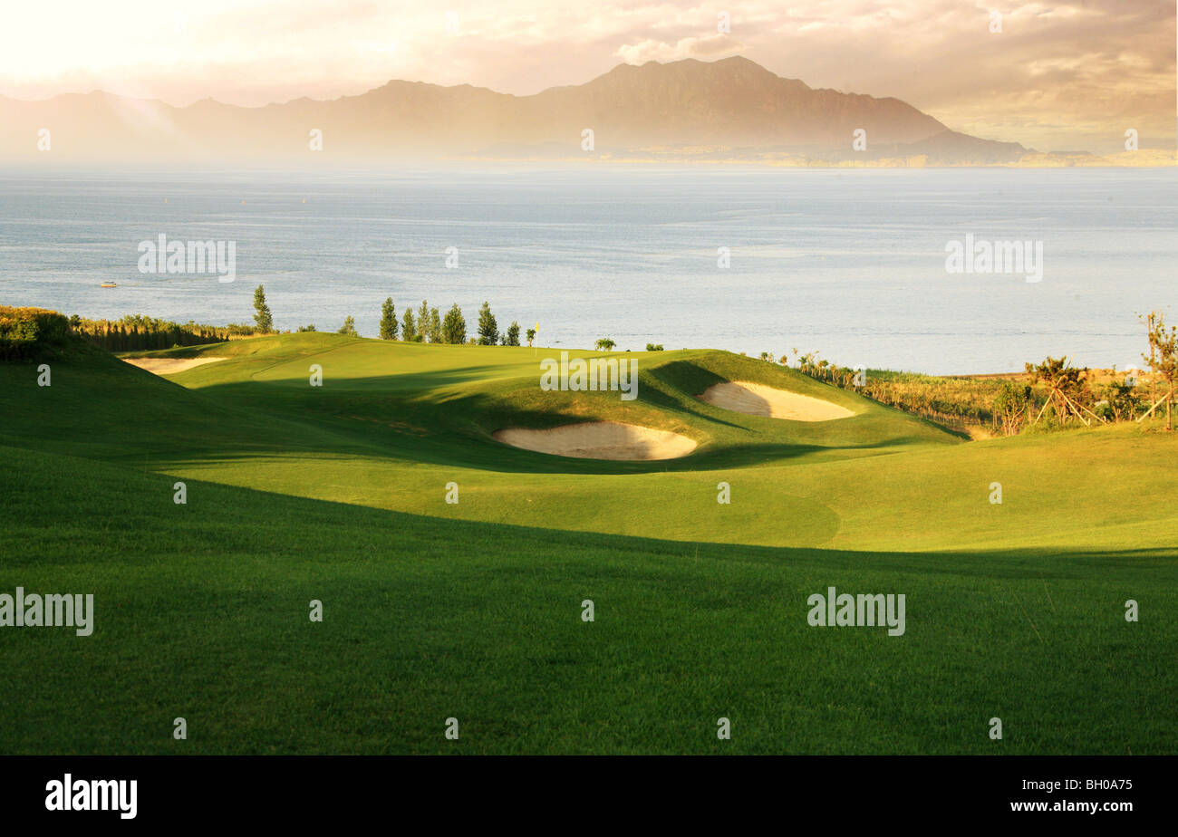Golf course by sea Stock Photo - Alamy