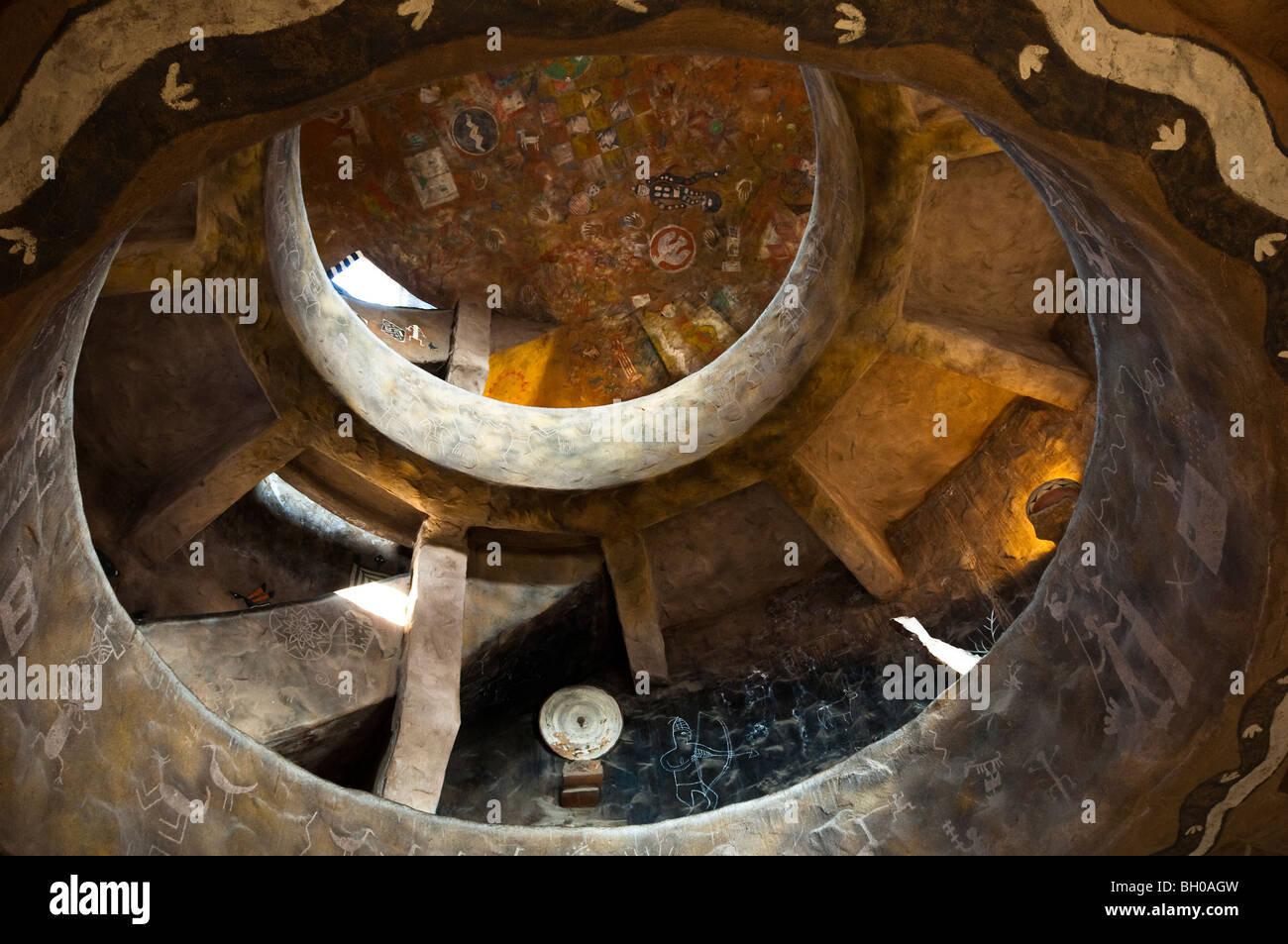 Interior of the Watchtower at Desert View in Grand Canyon National Park ...