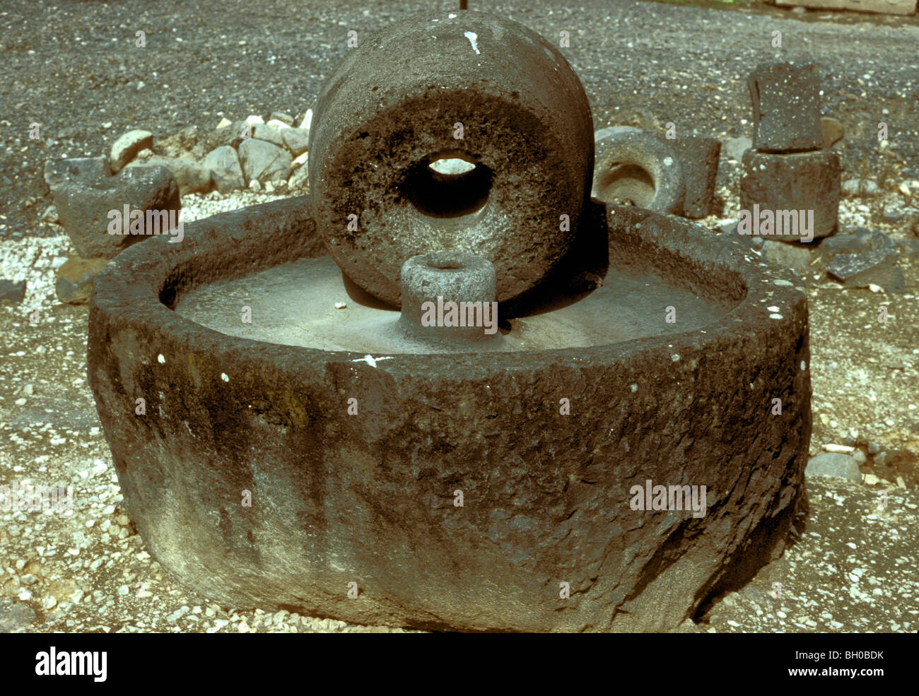 Giant grinding stone that likely dates from the time of Jesus Christ in ...