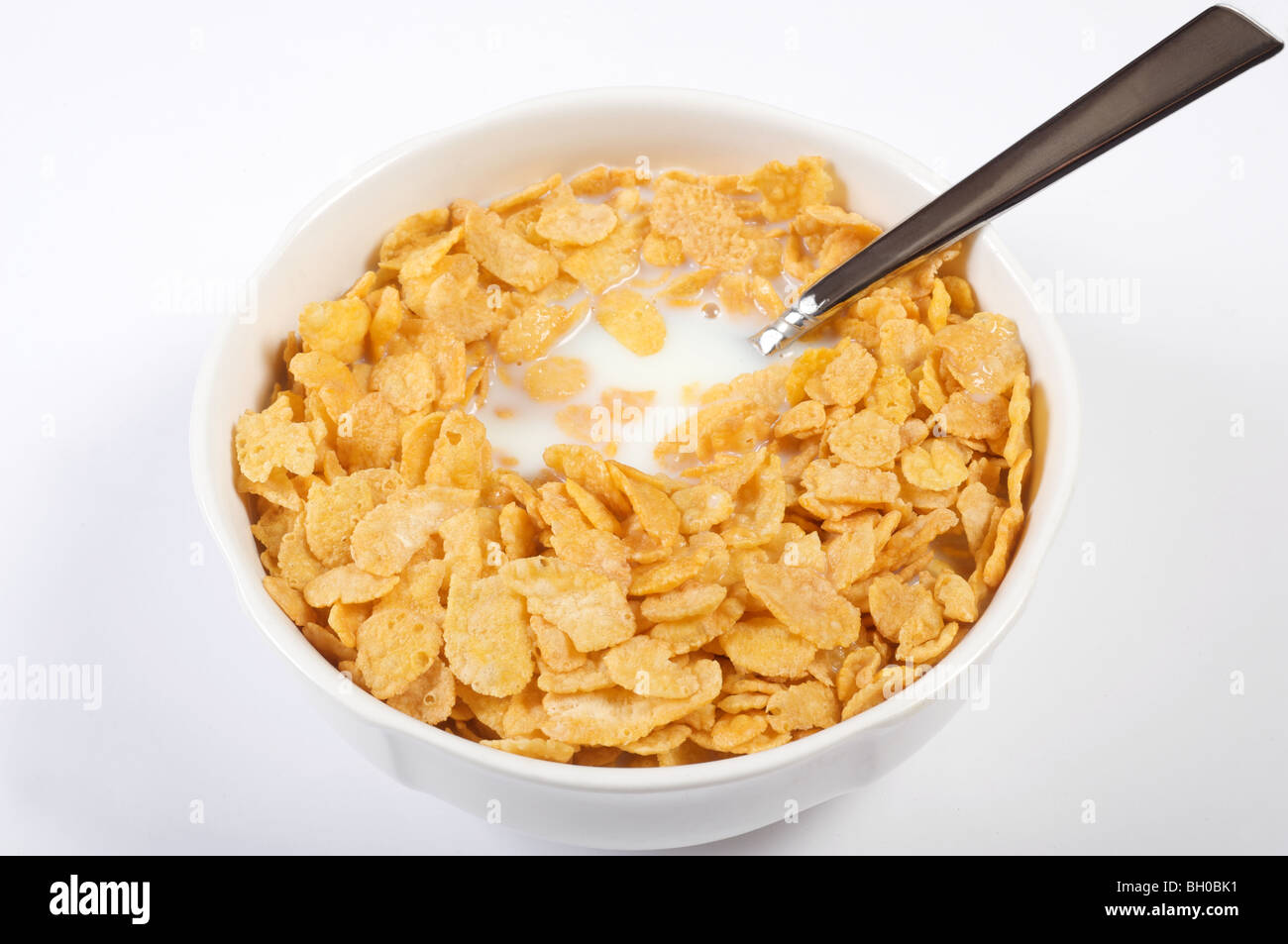 Bowl of cornflakes Stock Photo - Alamy
