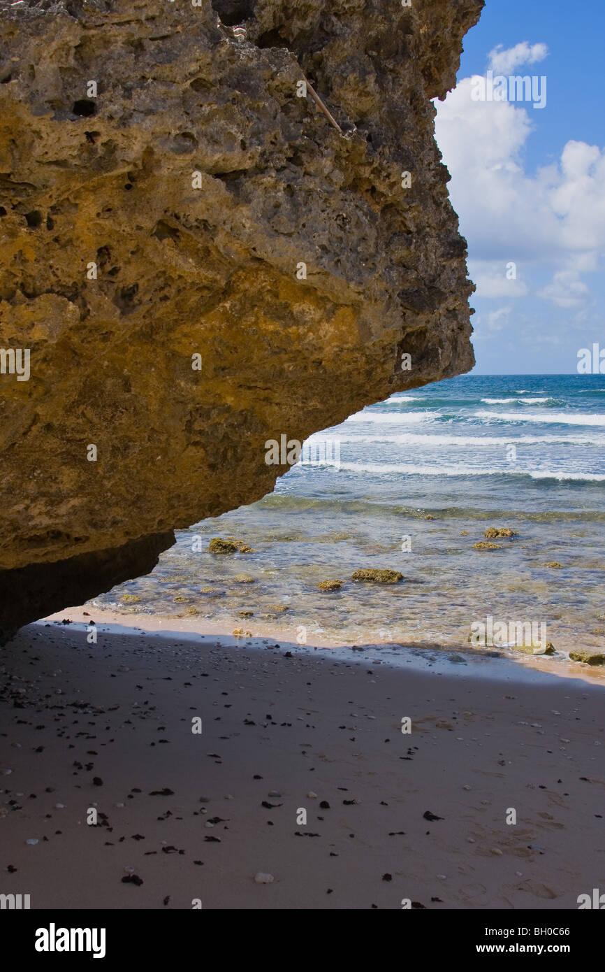 Beach scene at Bathsheba, Barbados Stock Photo - Alamy