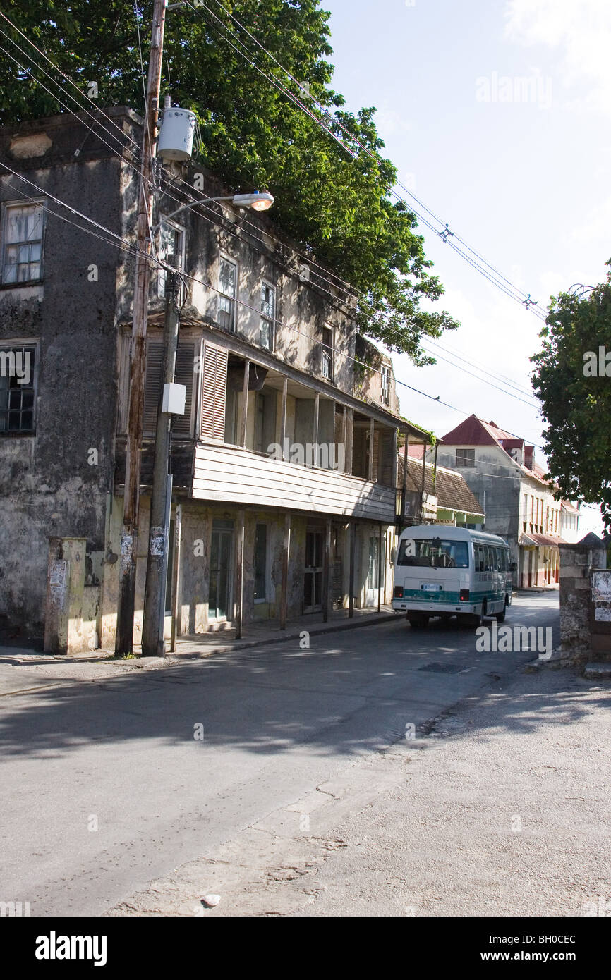 Historic, colonial buildings in Speighstown, Barbados Stock Photo - Alamy