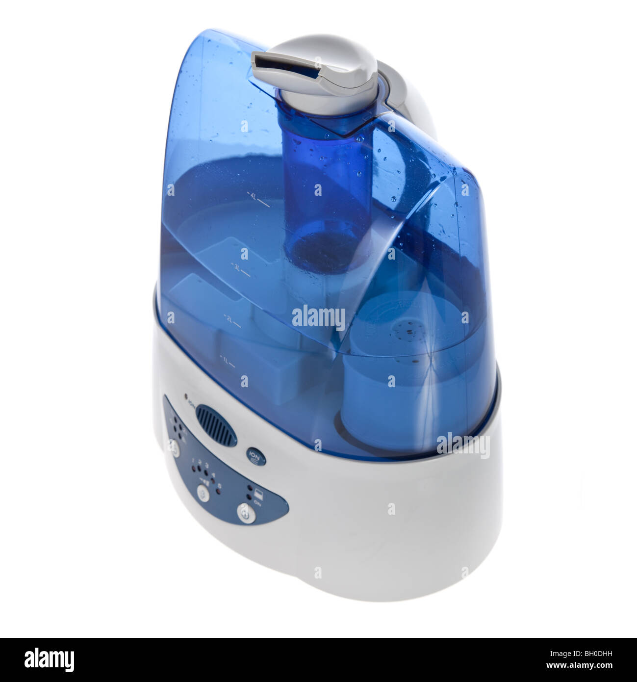 Humidifier with ionic air purifier isolated on white background Stock ...