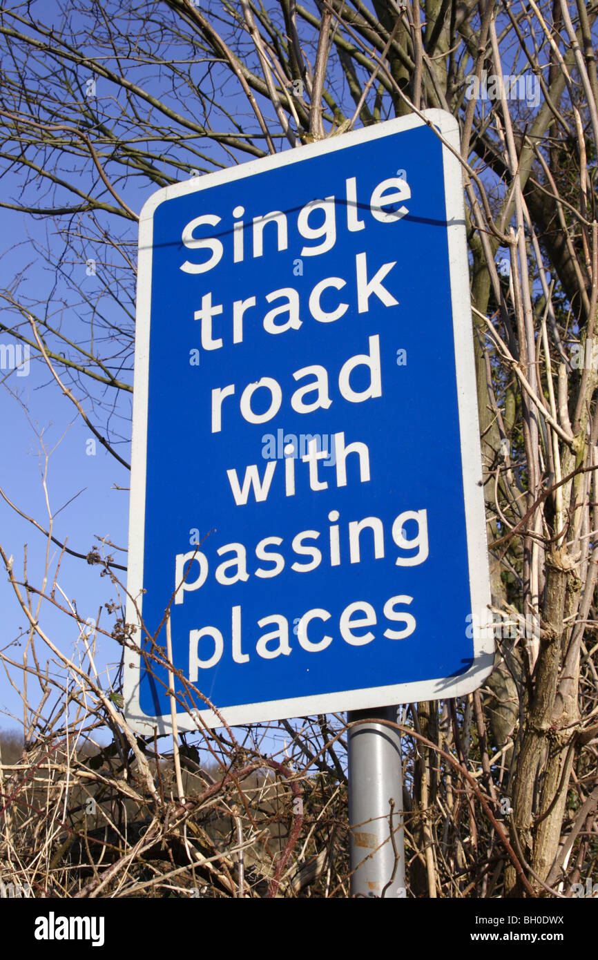 A rural road sign in the U.K Stock Photo - Alamy