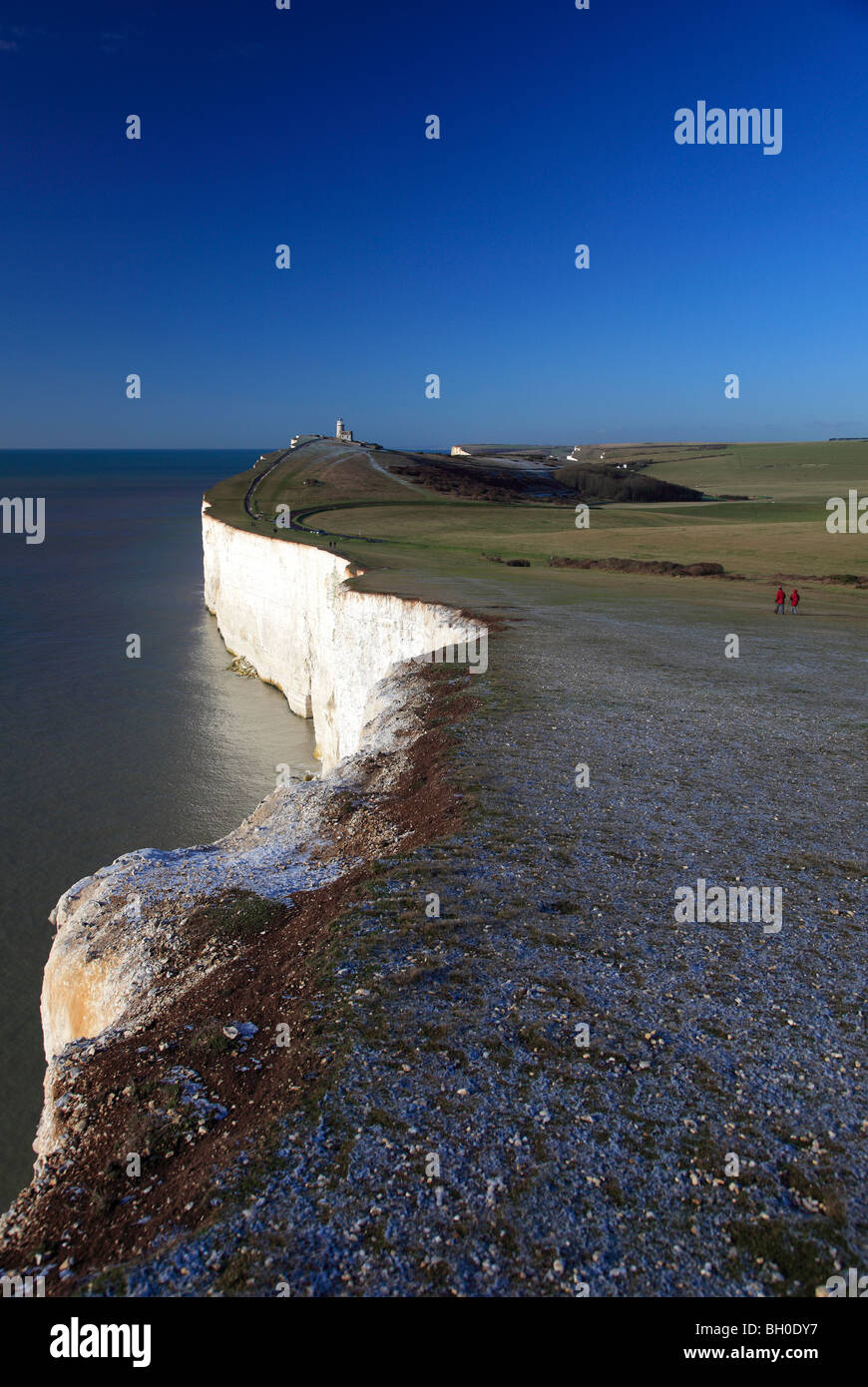 Belle Tout Lighthouse White Chalk Cliffs Sussex Coast English Channel ...