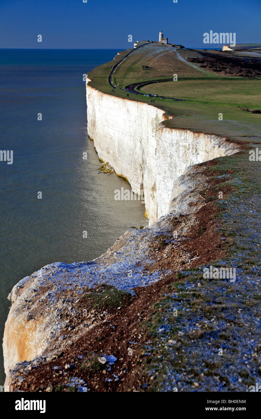 Belle Tout Lighthouse White Chalk Cliffs Sussex Coast English Channel ...