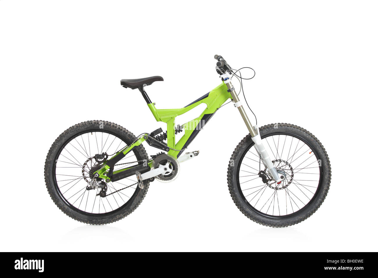 Mountain bike isolated on white background Stock Photo - Alamy