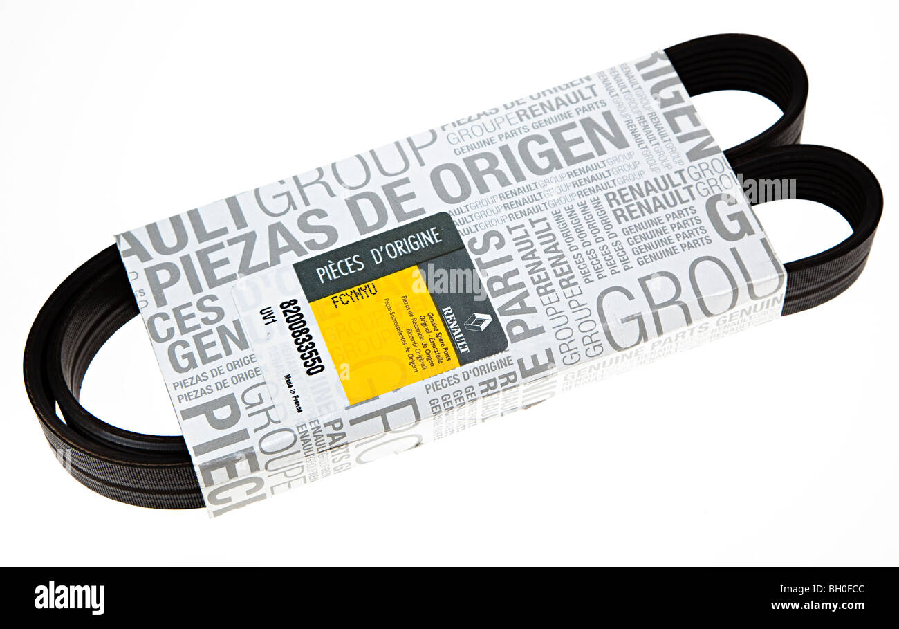 Renault genuine parts fan belt in packaging Stock Photo - Alamy