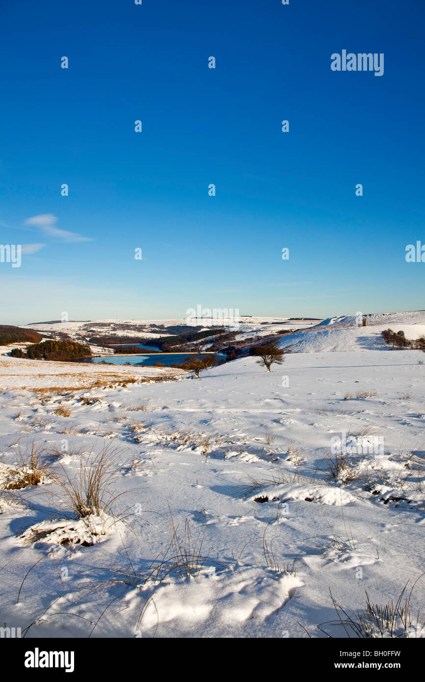 A winter landscape study Strines Sheffield South Yorkshire England UK ...