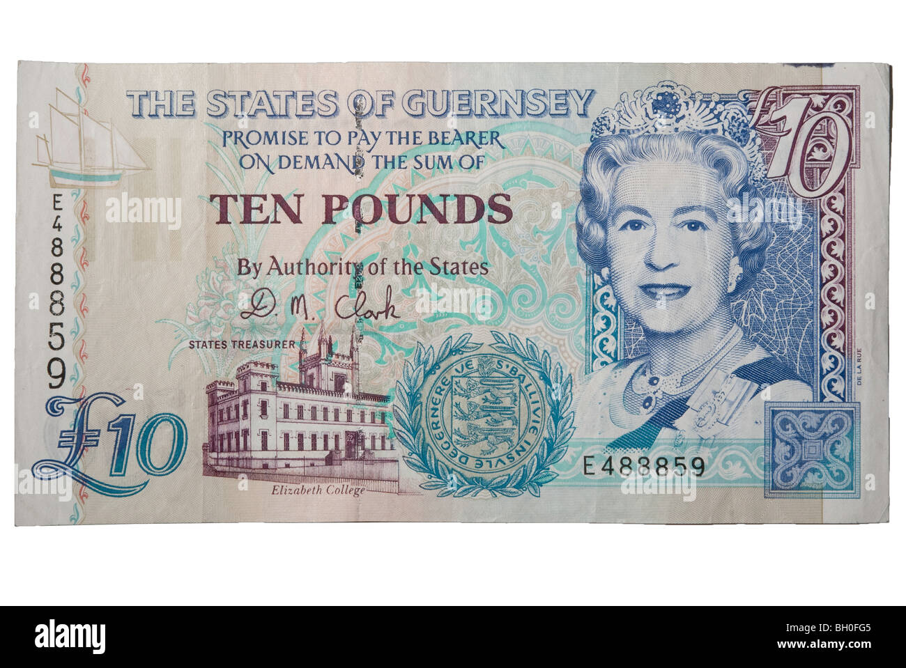 Bailiwick of Guernsey Stirling ten pound note Stock Photo - Alamy