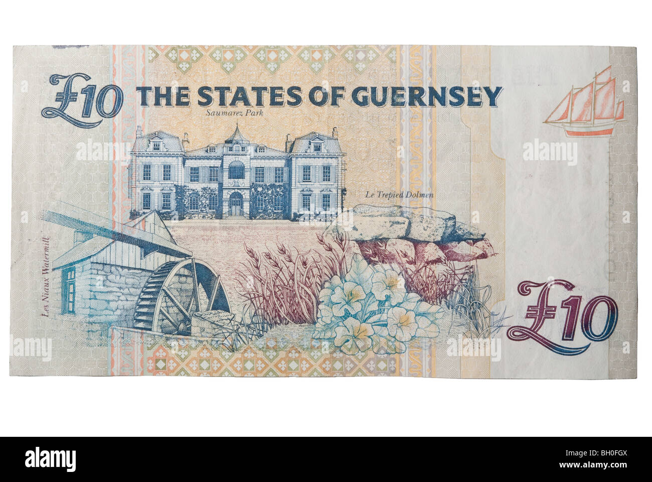 Bailiwick of Guernsey Stirling ten pound note Stock Photo - Alamy