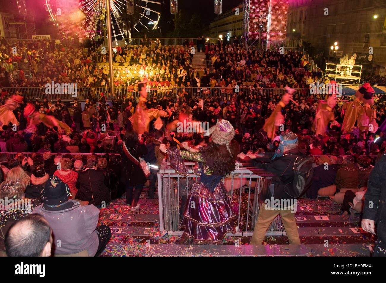Nice, France, Public Events, Carnival Parade, Crowd Celebrating at ...