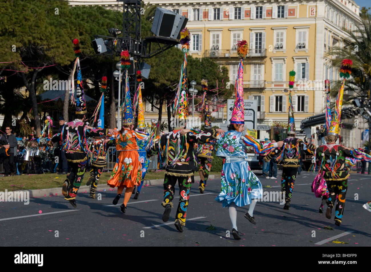 Nice, France, Public Events, Carnival Parade, Crowd Celebrating ...