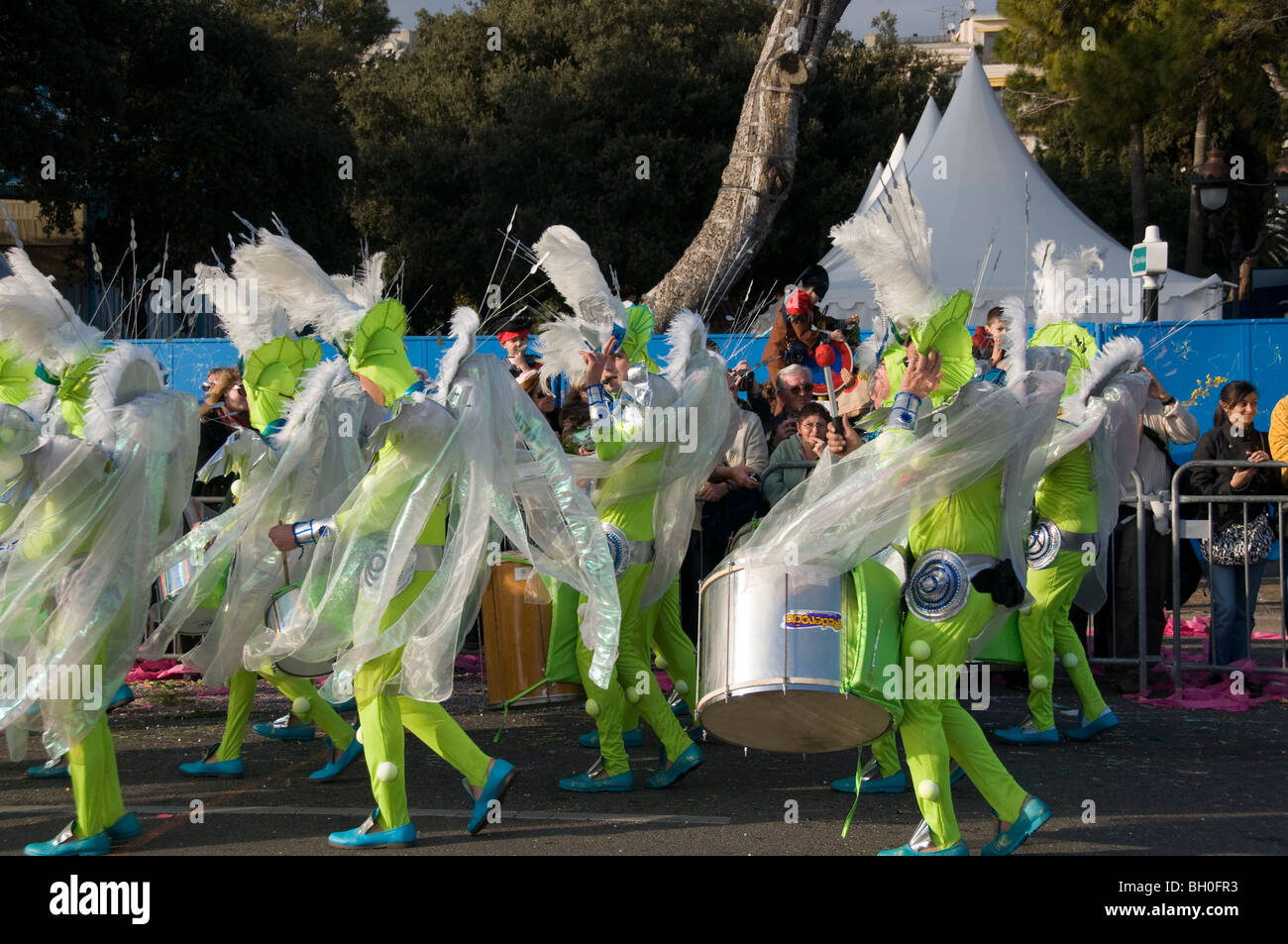 Nice, France, Public Events, Carnival Parade, Crowd Celebrating ...