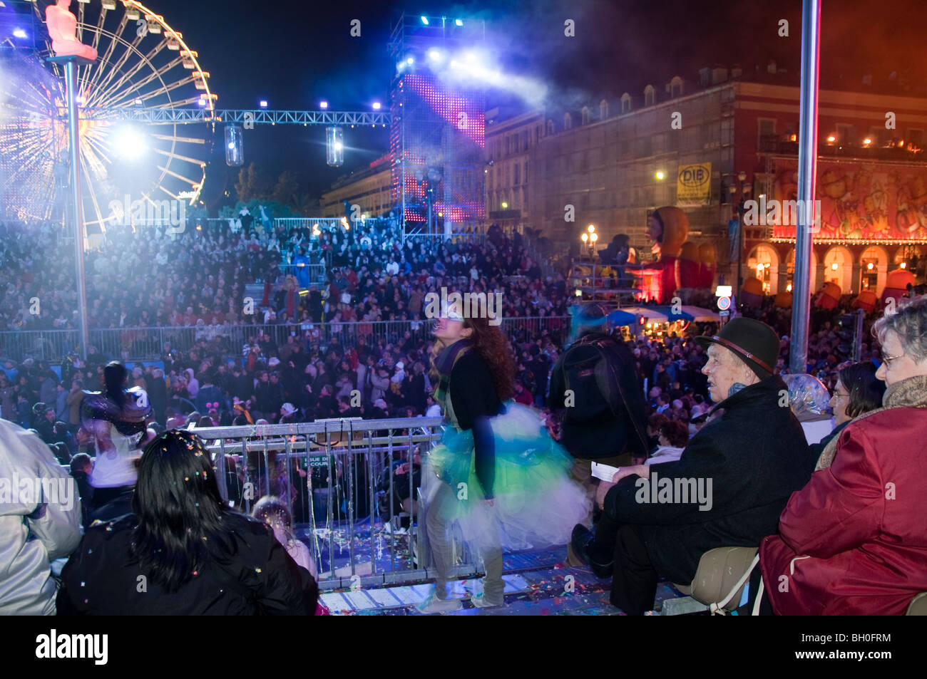 Nice, France, Public Events, Carnival Parade, Crowd Celebrating at ...