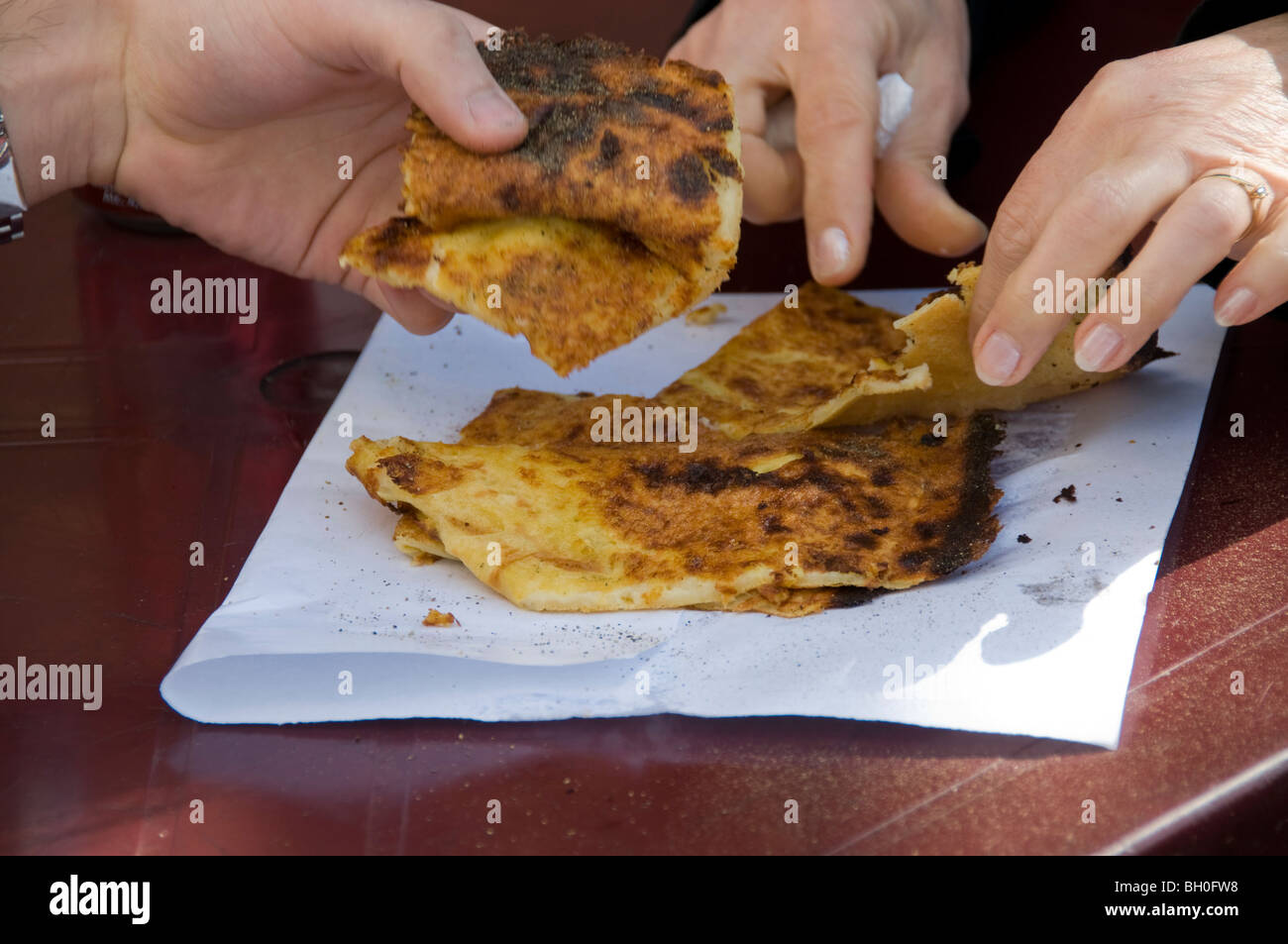 Nice, France, French Cafe French Take Away Restaurant, Sidewalk detail ...
