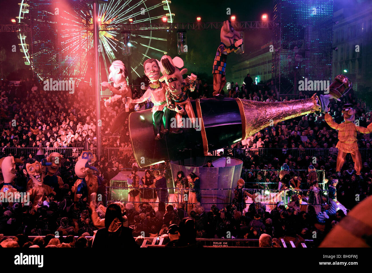 Nice, France, Public Events, Carnival Parade, Crowd Celebrating at ...