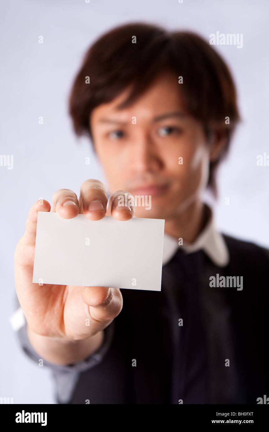 Blank white card hi-res stock photography and images - Alamy