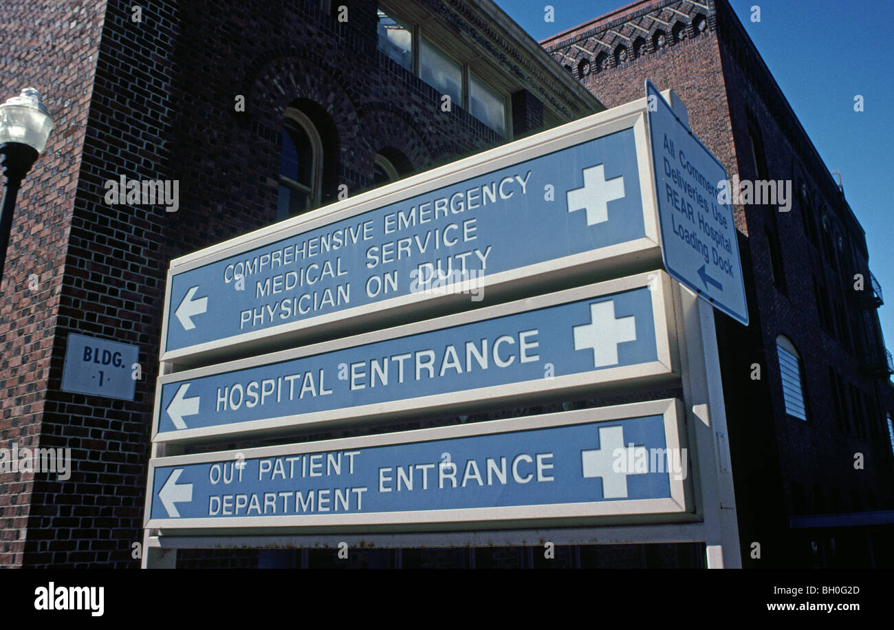San Francisco General Hospital entrance signs, California Stock Photo ...