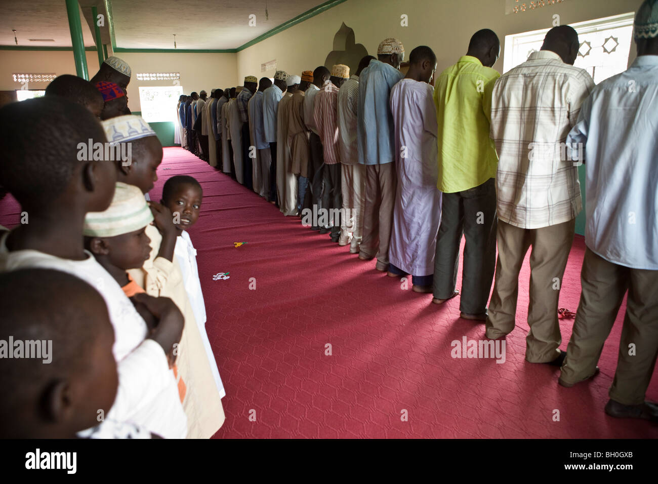 Friday prayers at a mosque in Amuria District, Teso Subregion, Uganda ...