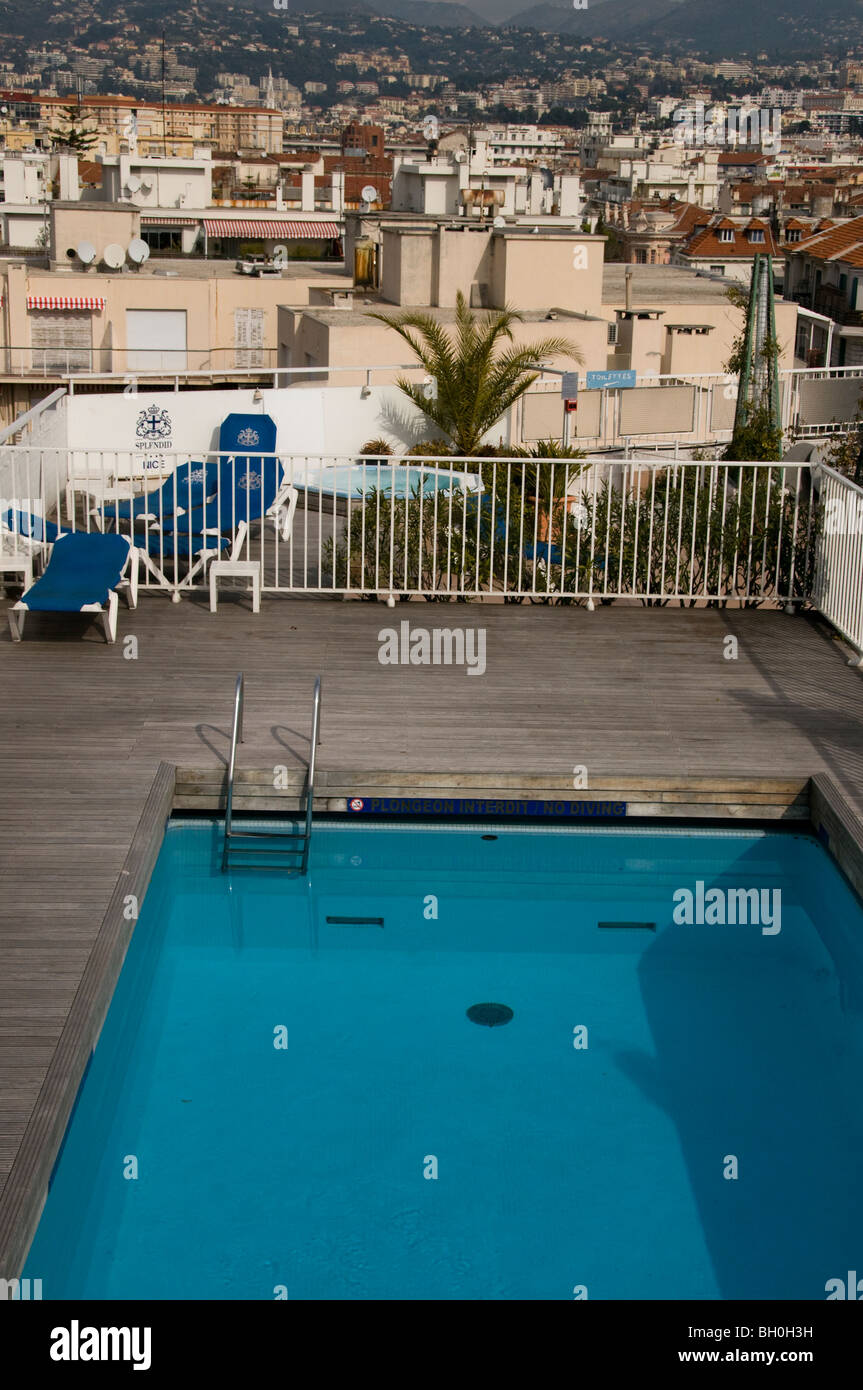 Nice, France, Tourist Hotel, "Splendid Hotel", Rooftop Terrace with ...