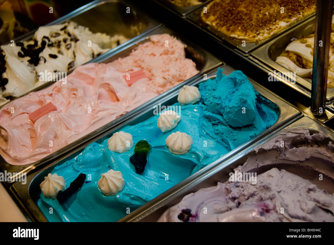 Soft Ice Cream on Display in Soft Ice Cream Shop, "Azzurro", Nice ...