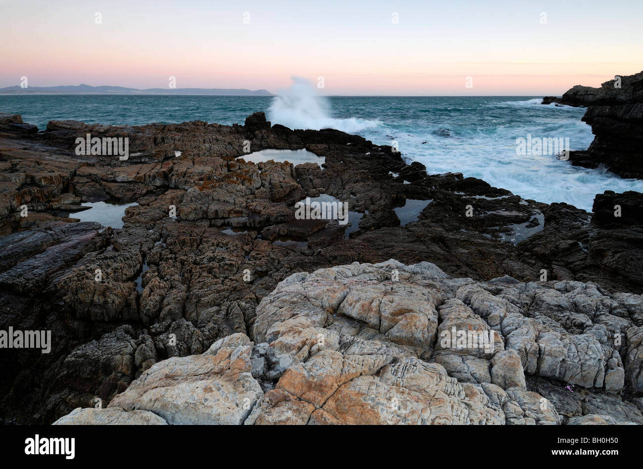 Hermanus Walker Bay harbour harbor coast coastal coastline Western Cape ...