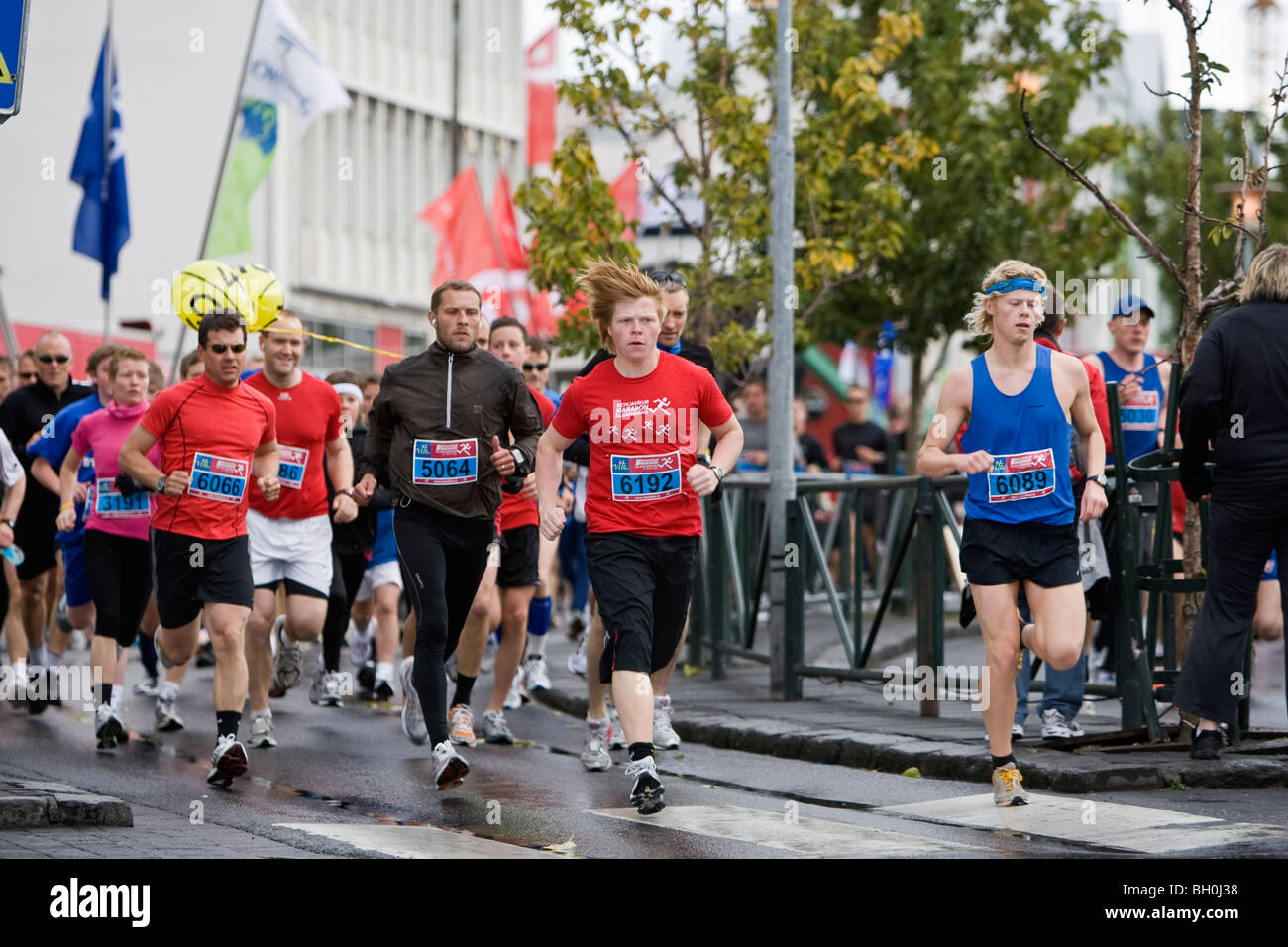 Marathon in Reykjavik, Iceland Stock Photo - Alamy