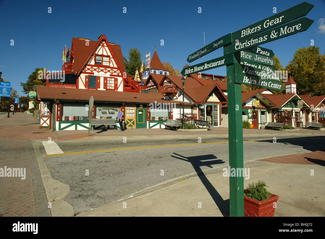Helen, GA, Georgia, Alpine Village, autumn Stock Photo - Alamy