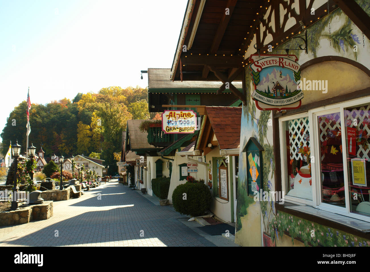 Helen, GA, Georgia, Alpine Village, autumn Stock Photo - Alamy