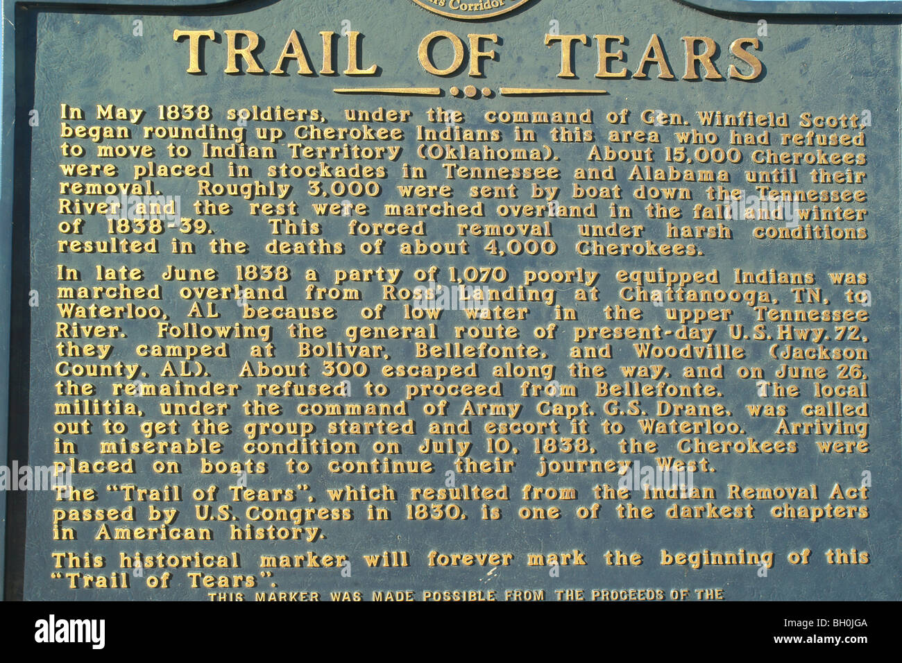 Trail of tears hi-res stock photography and images - Alamy