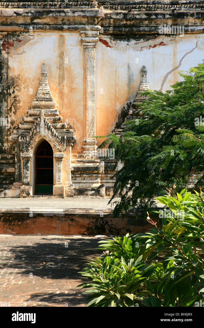 Entrance of a temple complex in the sunlight, Bagan, Myanmar, Burma ...