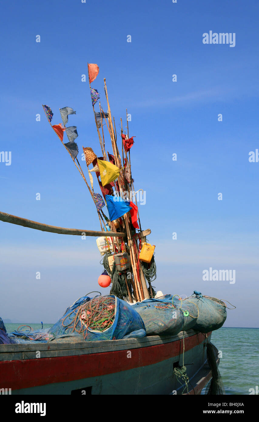 Traditional boat of the Moken, sea gypsies, Mergui Archipelago, Andaman ...